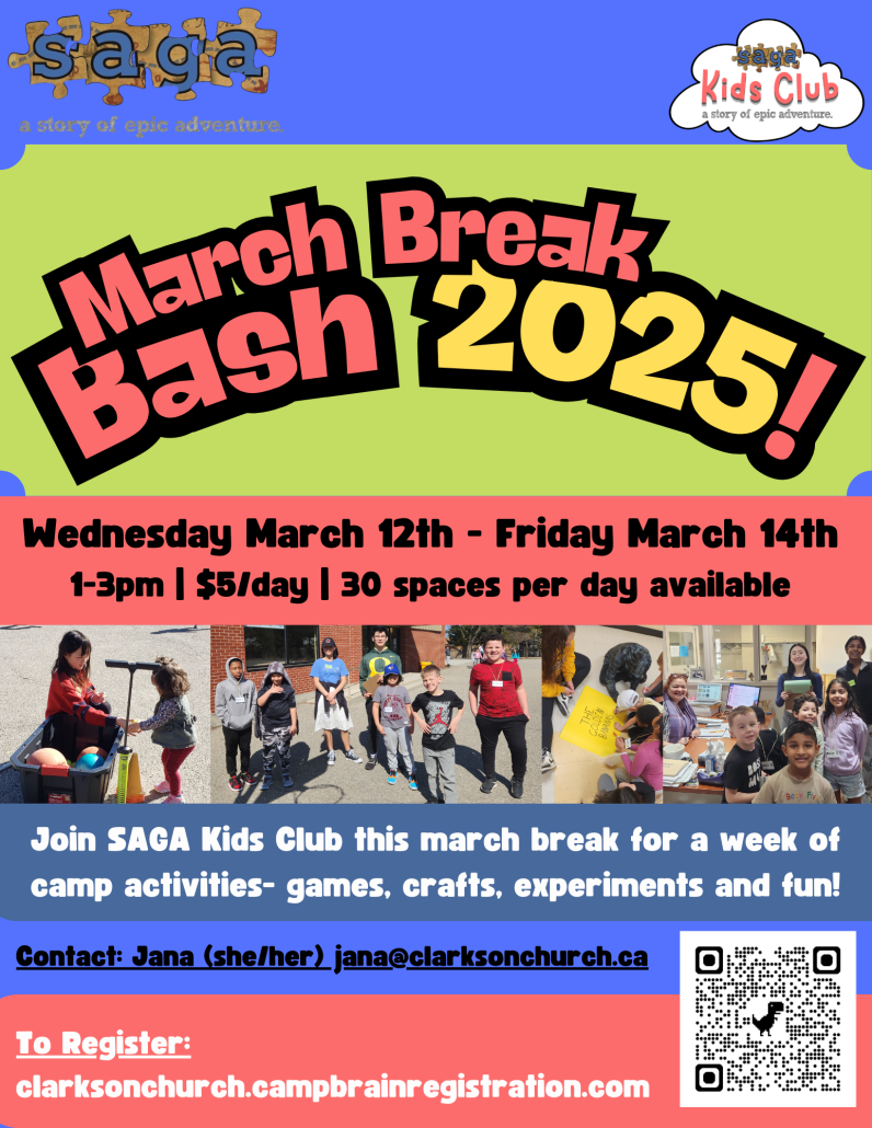 March Break Camp 2025 – Clarkson Community Church
